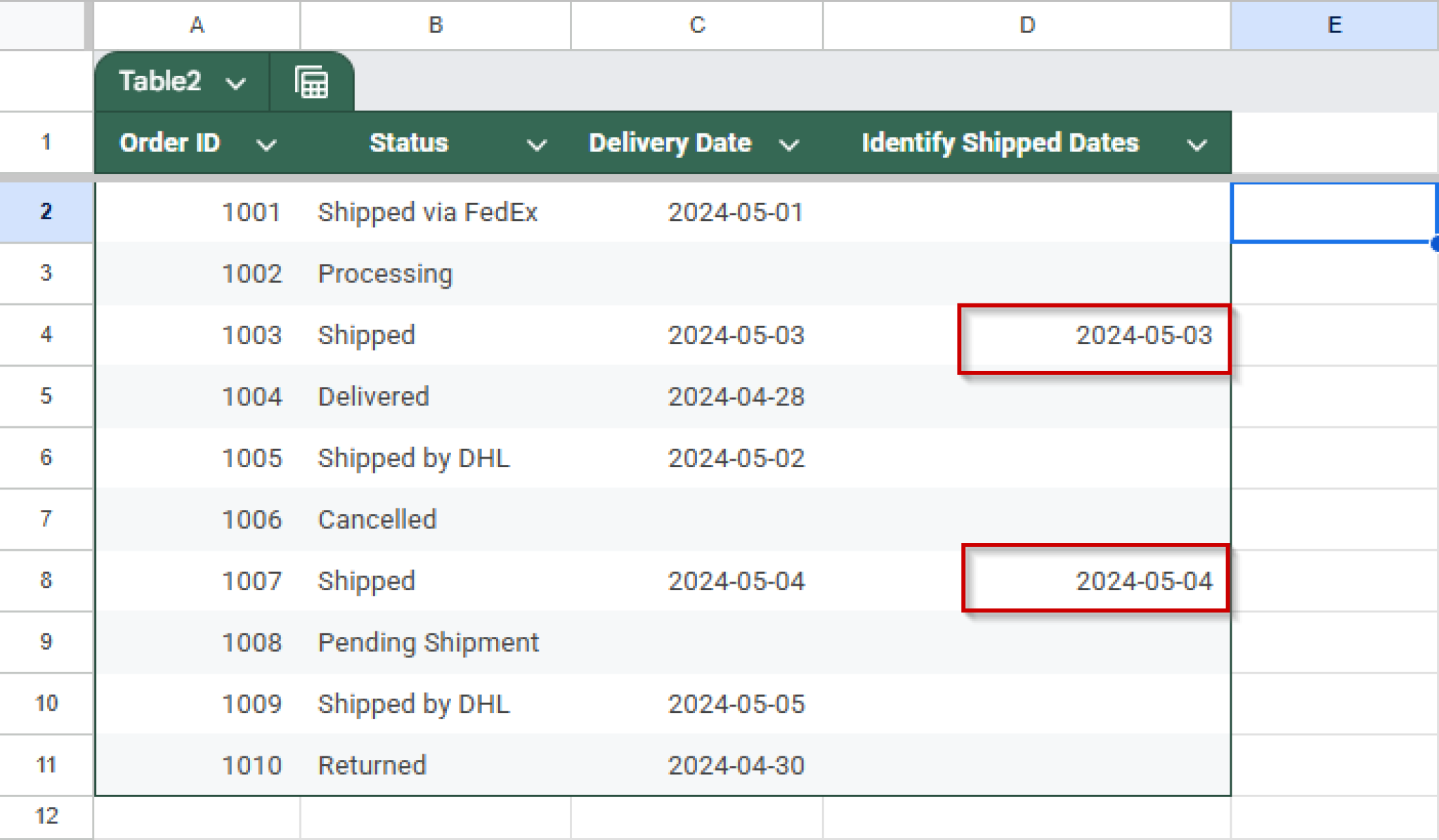 Return Value in Another Cell If Cell Contains Text in Google Sheets ...