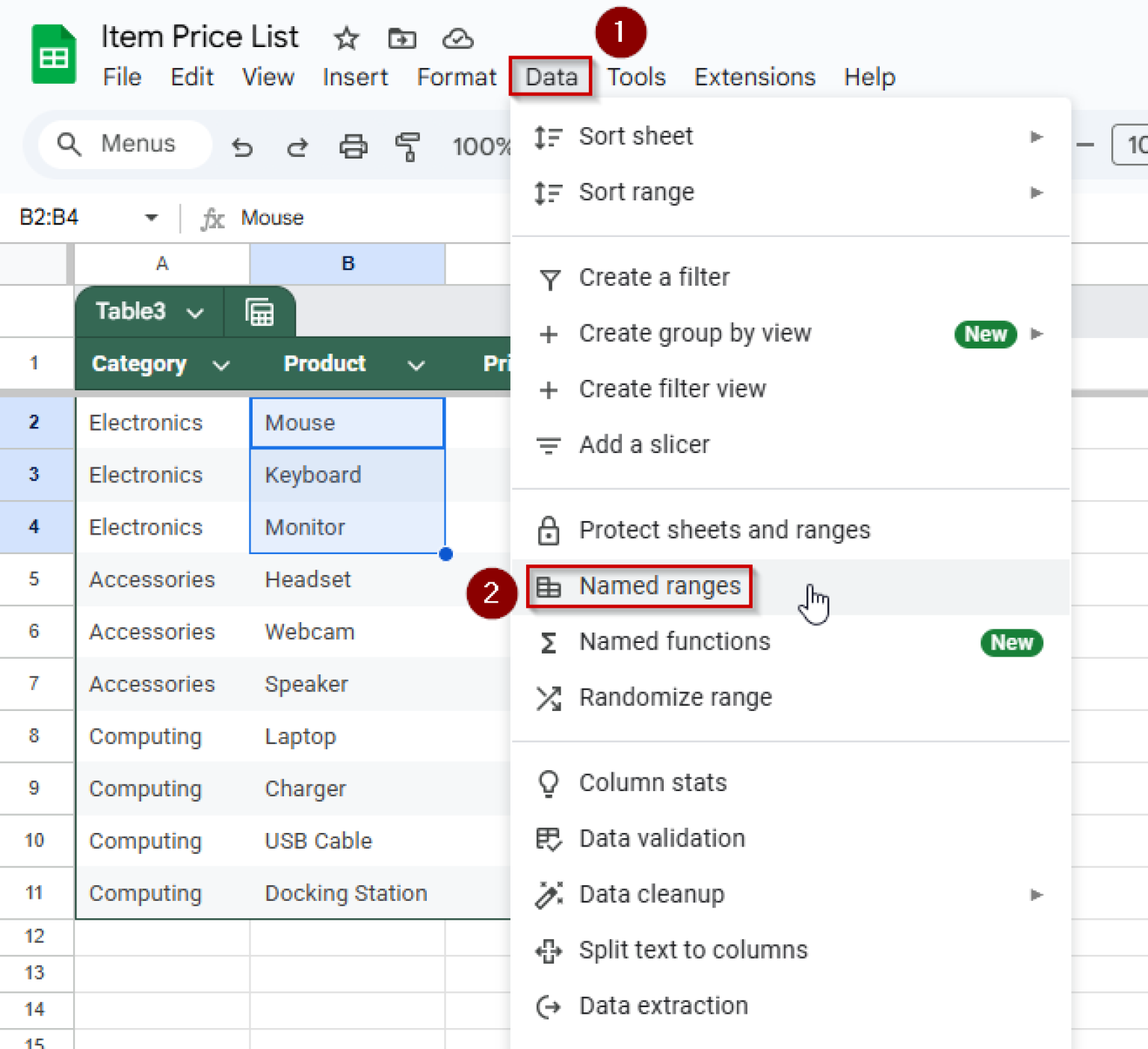 How to Use VLOOKUP with a Drop-Down List in Google Sheets - Excel Insider