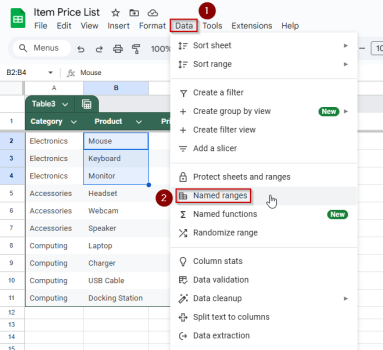 How to Use VLOOKUP with a Drop-Down List in Google Sheets - Excel Insider