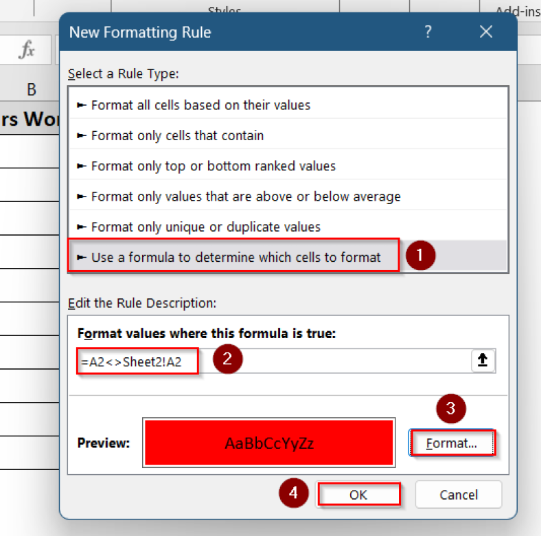 How to Compare Two Excel Sheets and Highlight Differences - Excel Insider