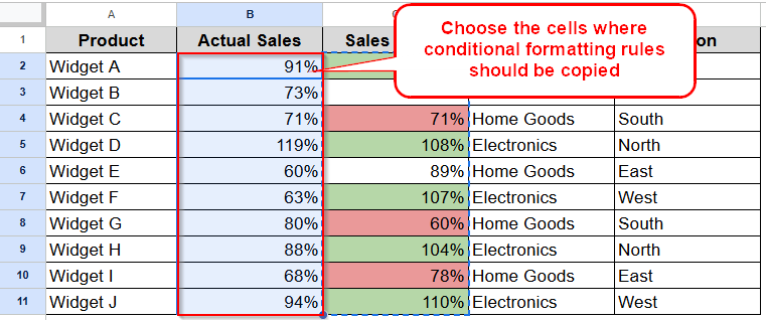 How to Copy Conditional Formatting in Google Sheets - Excel Insider