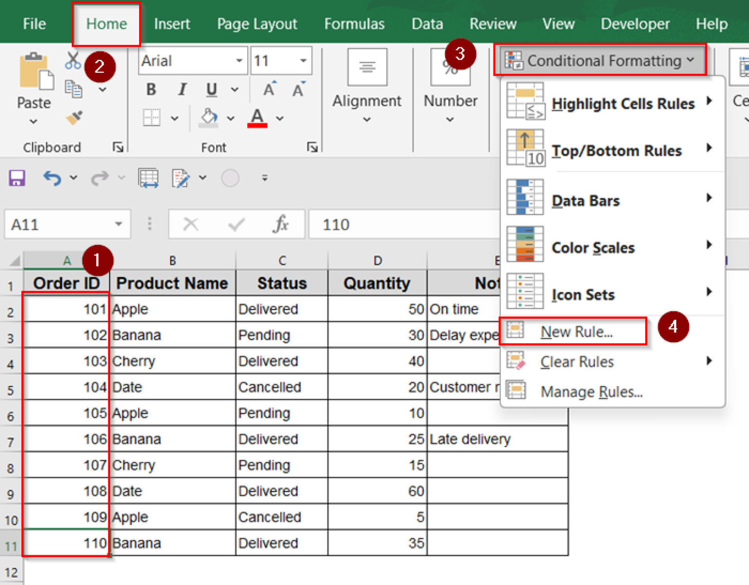 Conditional Formatting Based On Another Cell With Multiple Values