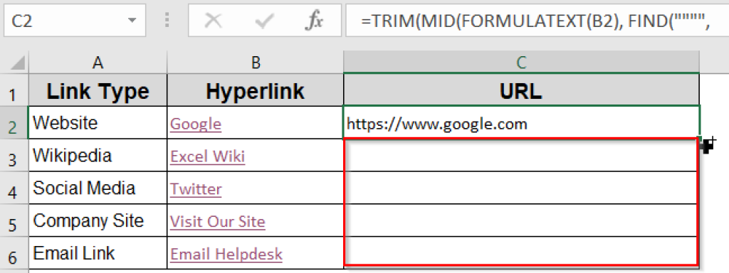 How to Extract URL from Hyperlink in Excel (3 Simple Ways) - Excel Insider