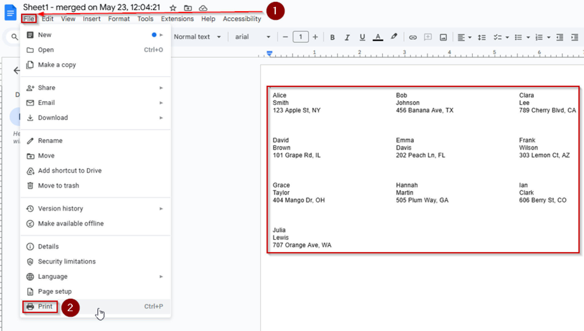 How to Print Labels from Google Sheets (3 Quick Methods) - Excel Insider