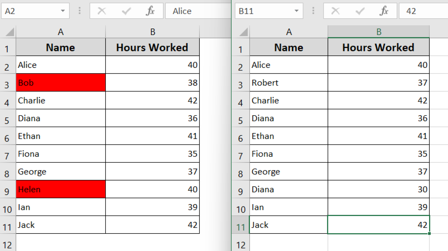 How to Compare Two Excel Sheets and Highlight Differences - Excel Insider