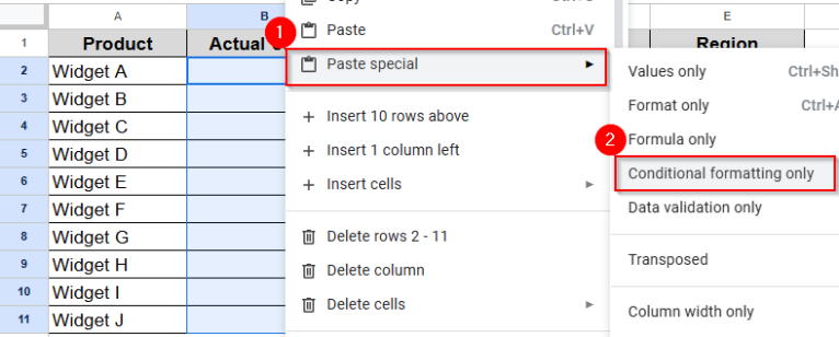 How to Copy Conditional Formatting in Google Sheets - Excel Insider