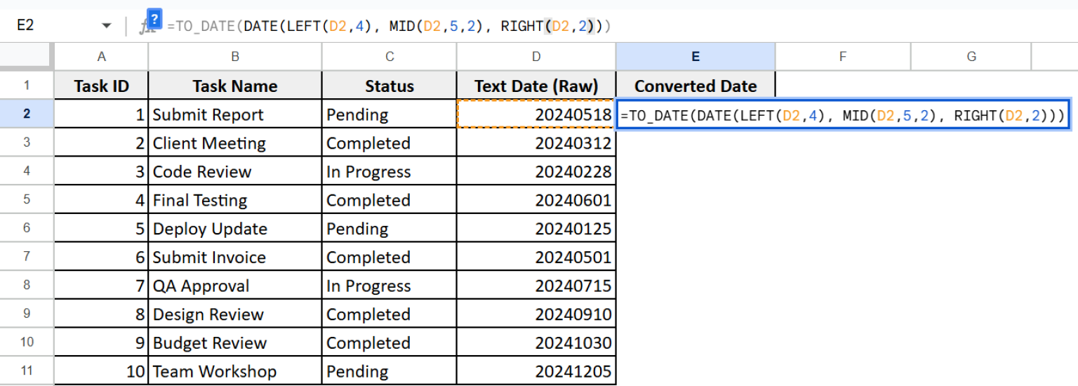How to Convert Text to Date in Google Sheets (4 Easy Methods) - Excel ...