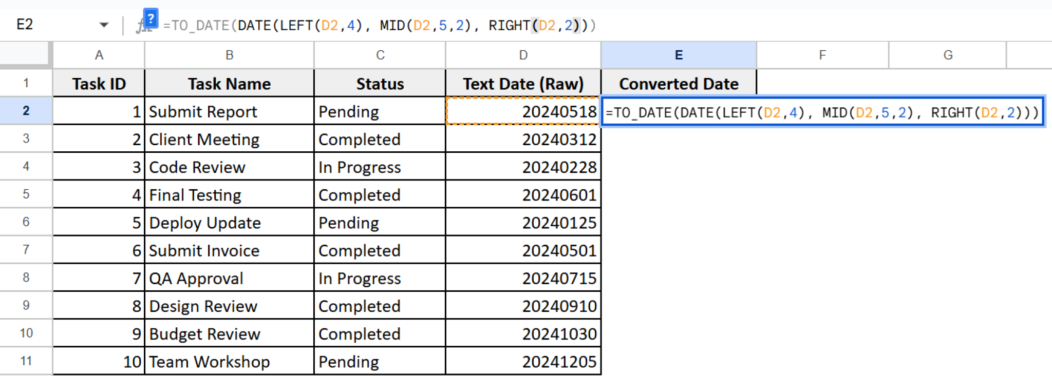 How to Convert Text to Date in Google Sheets (4 Easy Methods) - Excel ...