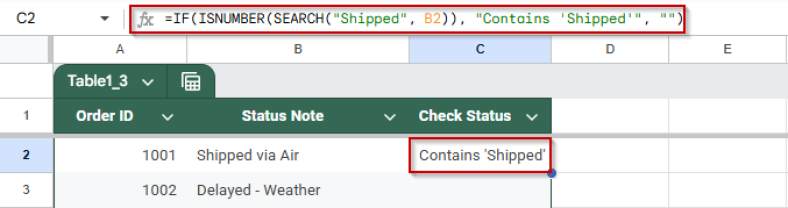 How to Check If a Cell Contains Partial Text in Google Sheets - Excel Insider