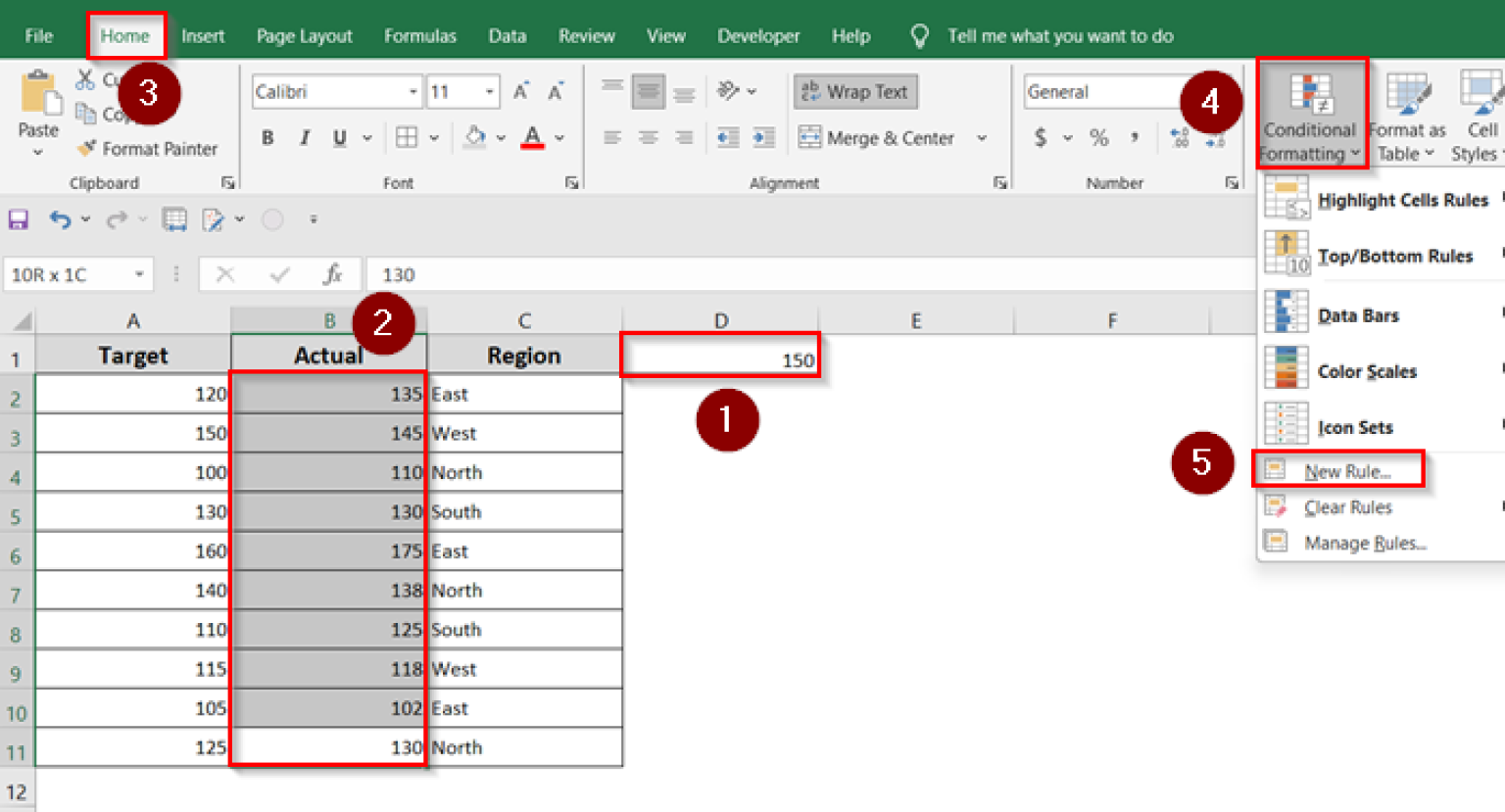 Highlight a Cell in Excel if Value Is Greater Than Another Cell - Excel Insider