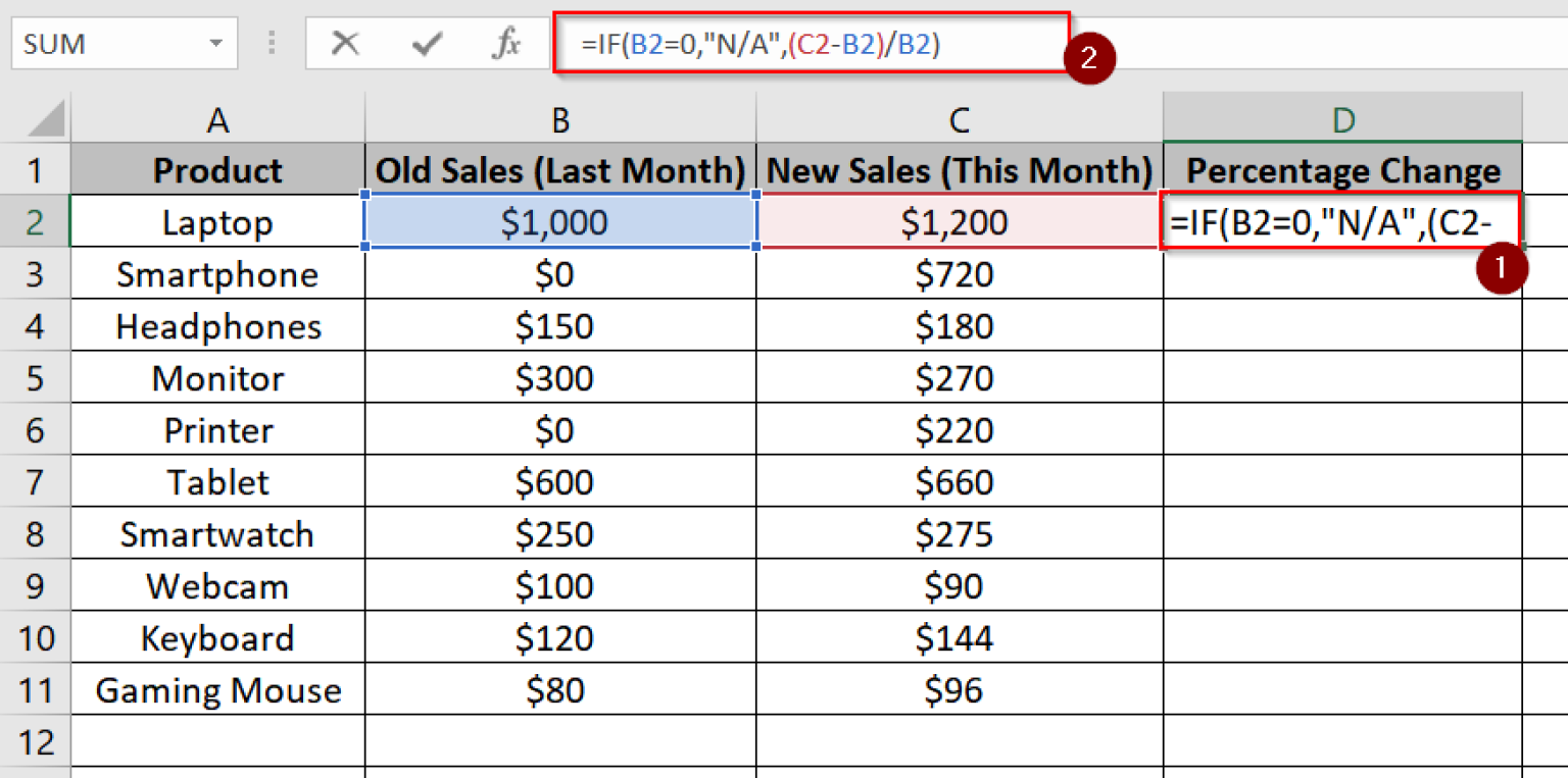 How to Calculate Percentage Increase or Decrease in Excel - Excel Insider