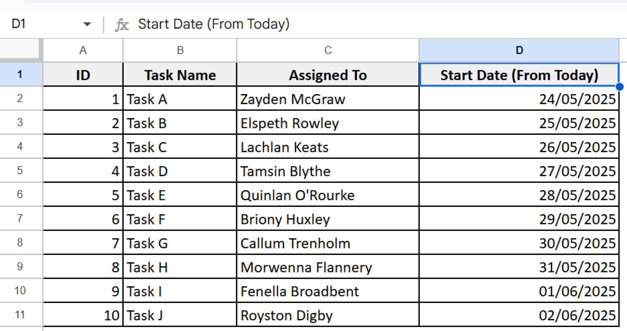 How to Add Dates in Google Sheets Automatically (4 Methods) - Excel Insider