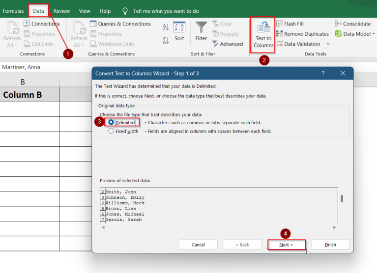 How to Reverse Names in Excel (3 Quick Methods) - Excel Insider