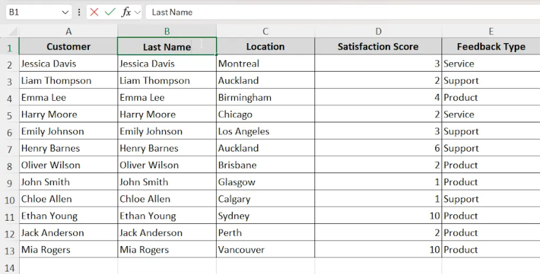How to Sort by Last Name in Excel (4 Quick Approaches) - Excel Insider