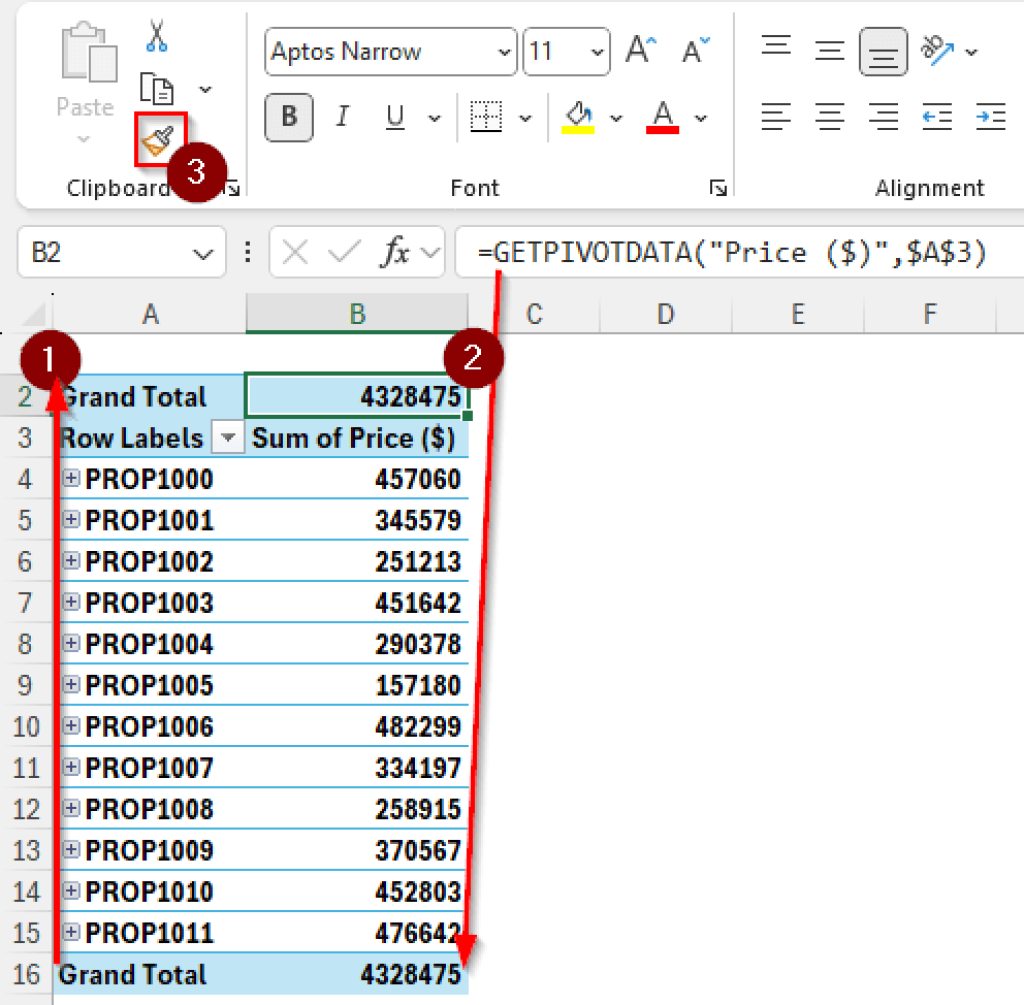 How to Show Grand Total at Top in Excel Pivot Table - Excel Insider