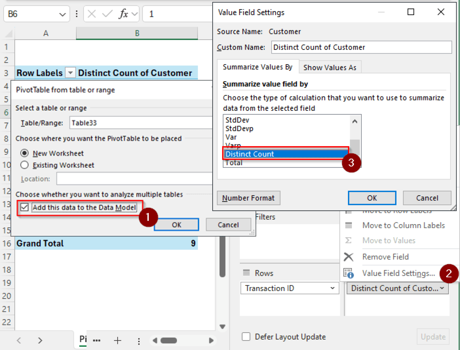 How To Count Unique Values In Excel Pivot Table 2 Suitable Ways