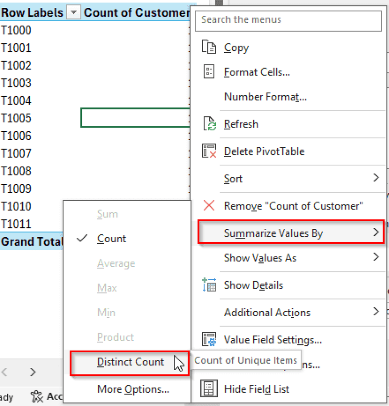 How To Count Unique Values In Excel Pivot Table 2 Suitable Ways