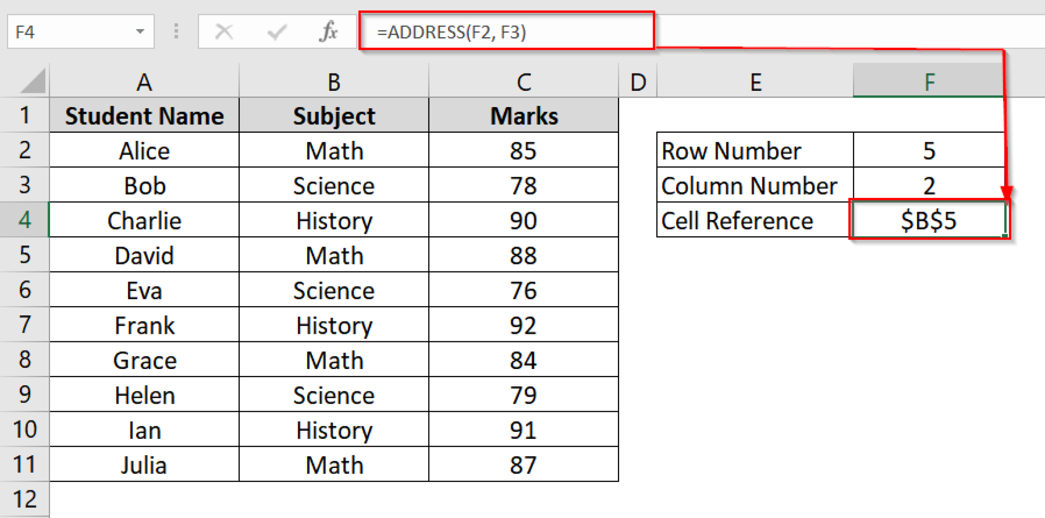 How To Reference Cell By Row And Column Number In Excel Excel Insider