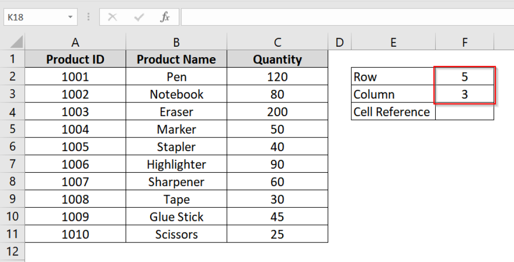 How To Reference Cell By Row And Column Number In Excel Excel Insider