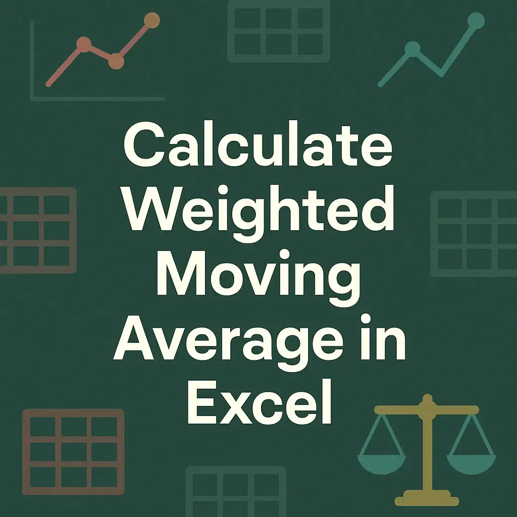 How to Calculate Weighted Moving Average in Excel - Excel Insider