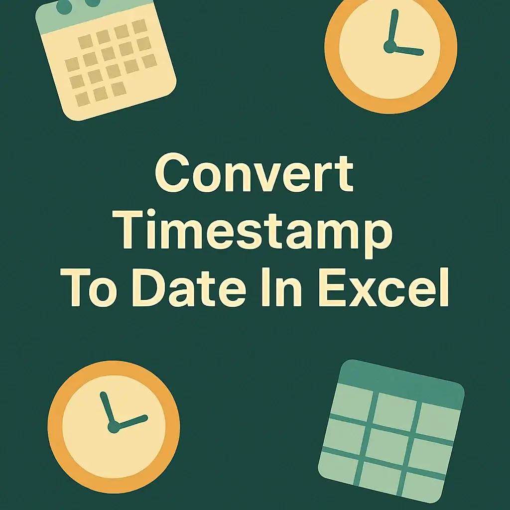How To Convert Timestamp To Date In Excel (5 Suitable Ways) - Excel Insider