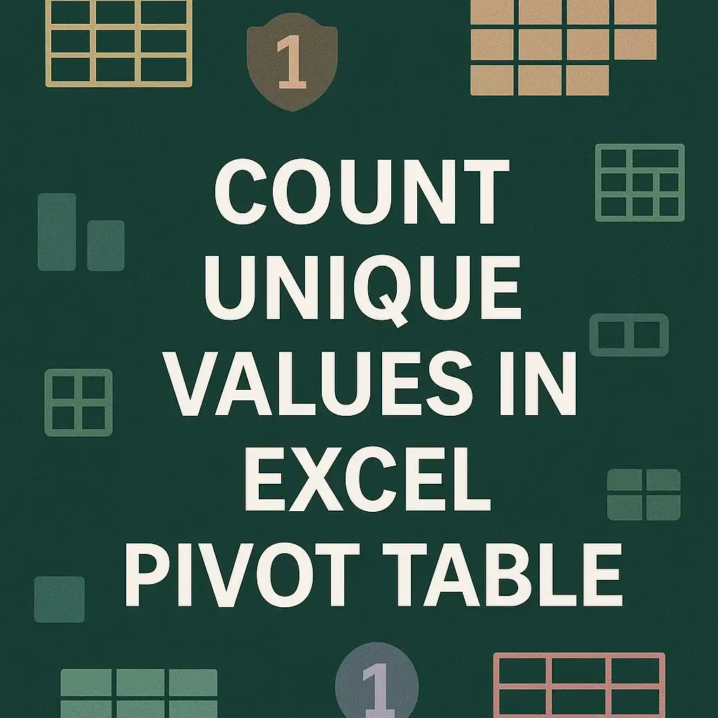 How To Count Unique Values In Excel Pivot Table 2 Suitable Ways