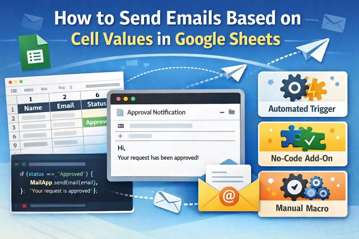 How to Send Emails Based on Cell Values in Google Sheets - Excel Insider
