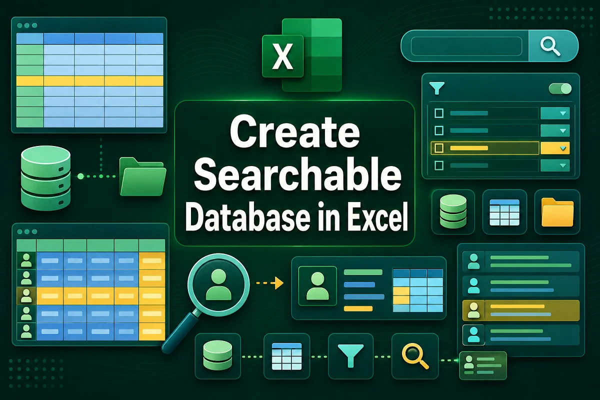 How to Create a Searchable Database in Excel (4 Easy Ways) - Excel Insider