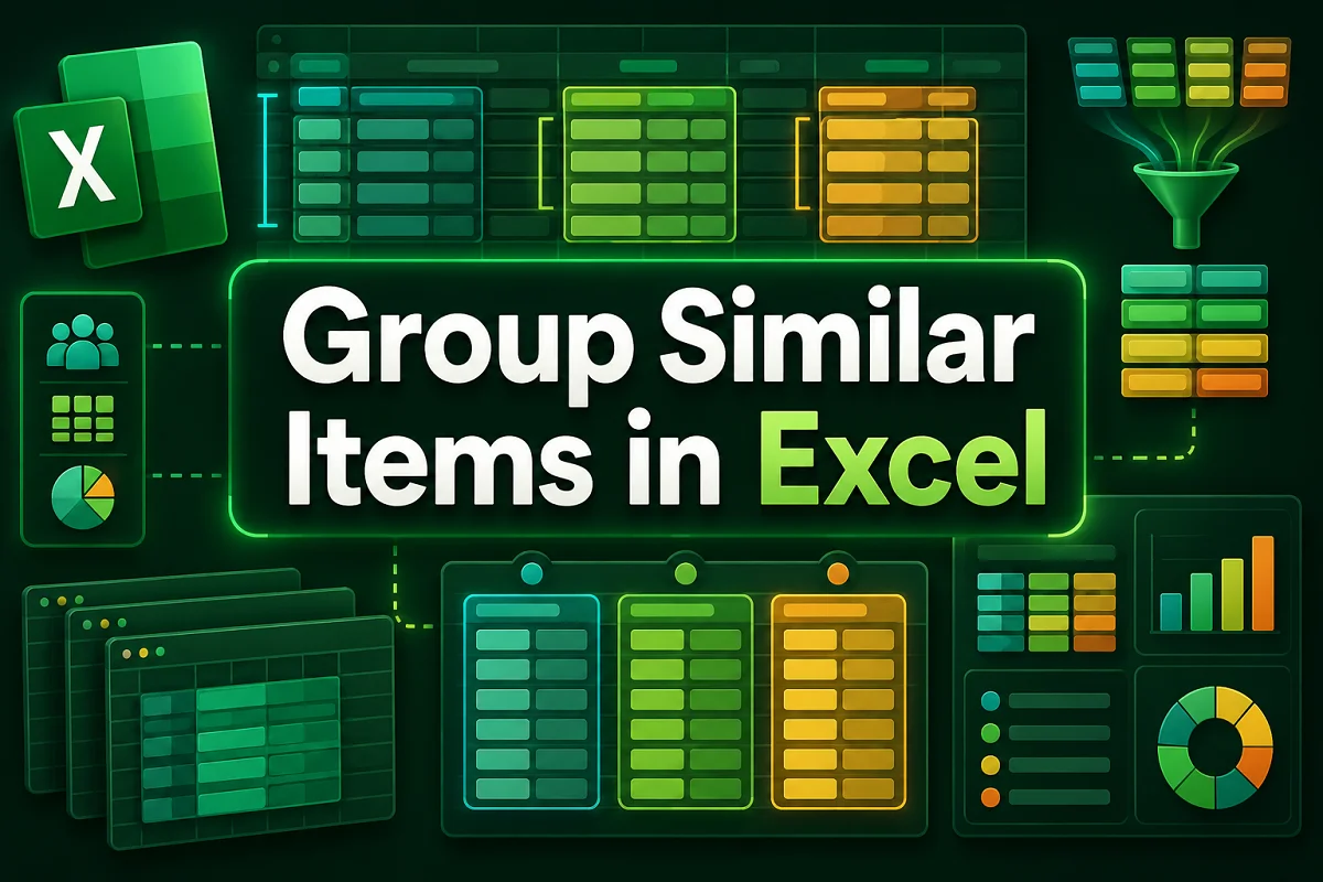 How to Group Similar Items in Excel (8 Quick Tricks) - Excel Insider