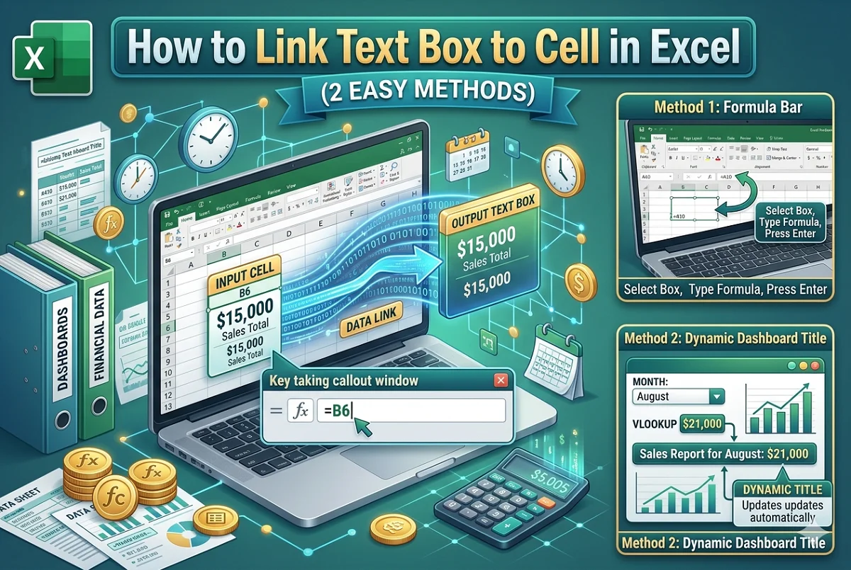 How to Link Text Box to Cell in Excel (2 Easy Methods) - Excel Insider