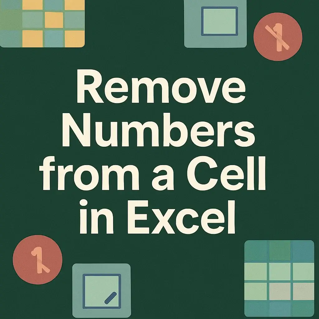 How to Remove Numbers from a Cell in Excel (10 Simple Ways) - Excel Insider