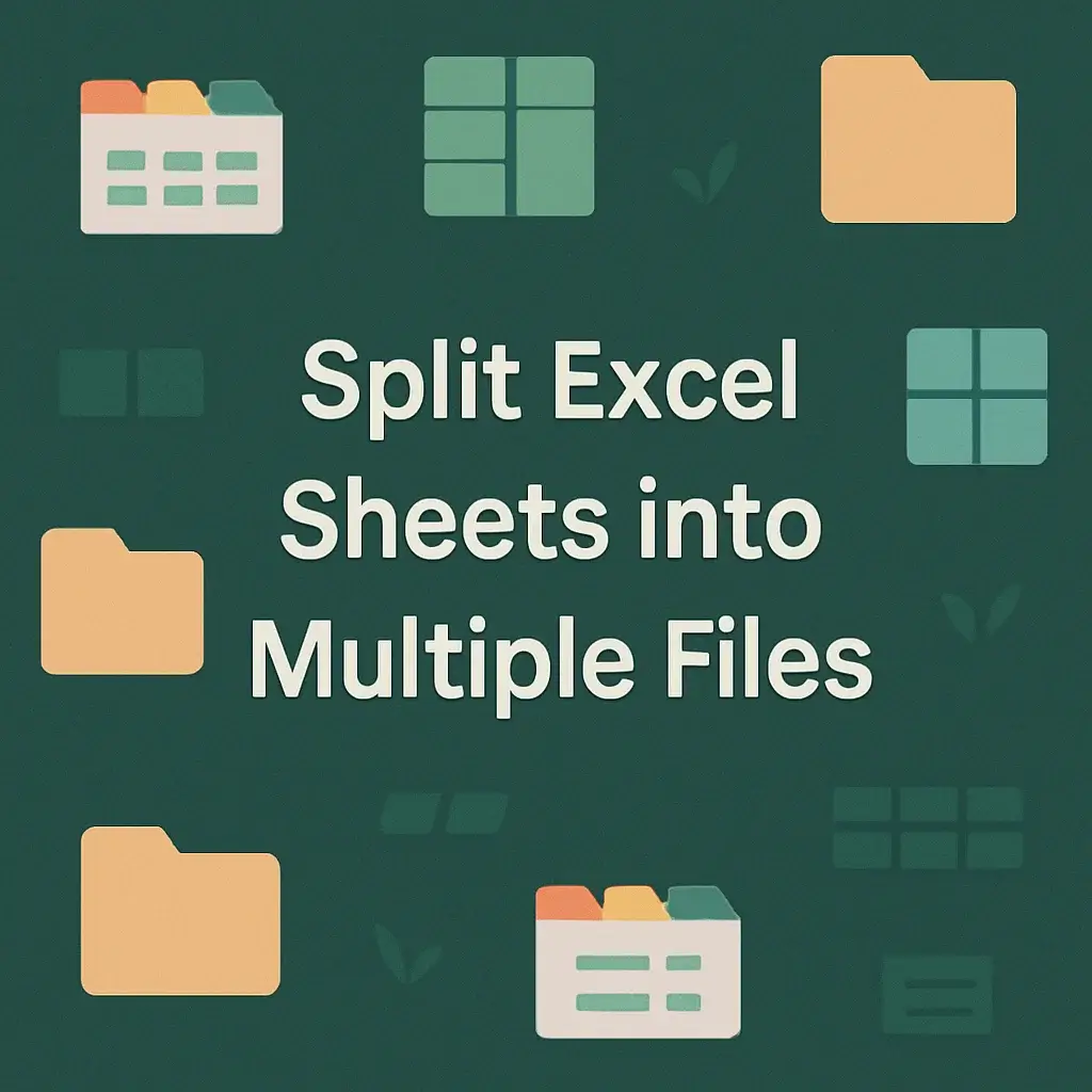 How To Split Excel Sheets Into Multiple Files 3 Suitable Ways Excel