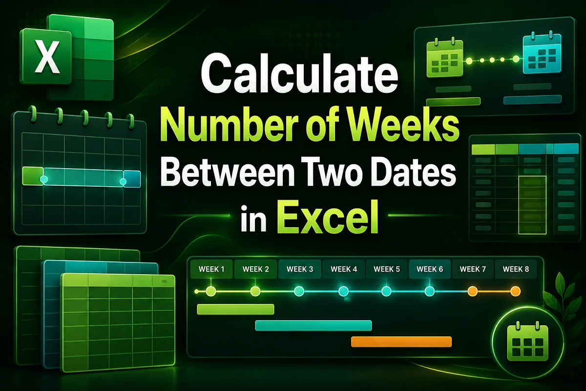 Calculate the Number of Weeks Between Two Dates in Excel - Excel Insider