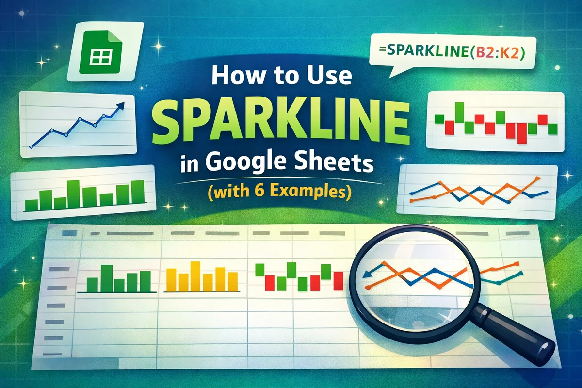 How to Use SPARKLINE in Google Sheets (with 6 Examples) - Excel Insider