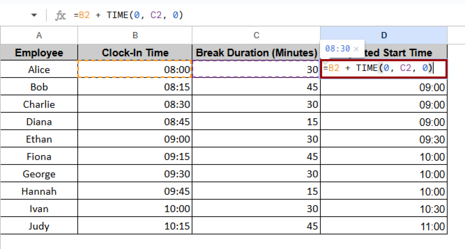 How to Add Minutes to Time in Google Sheets (4 Easy Ways) - Excel Insider