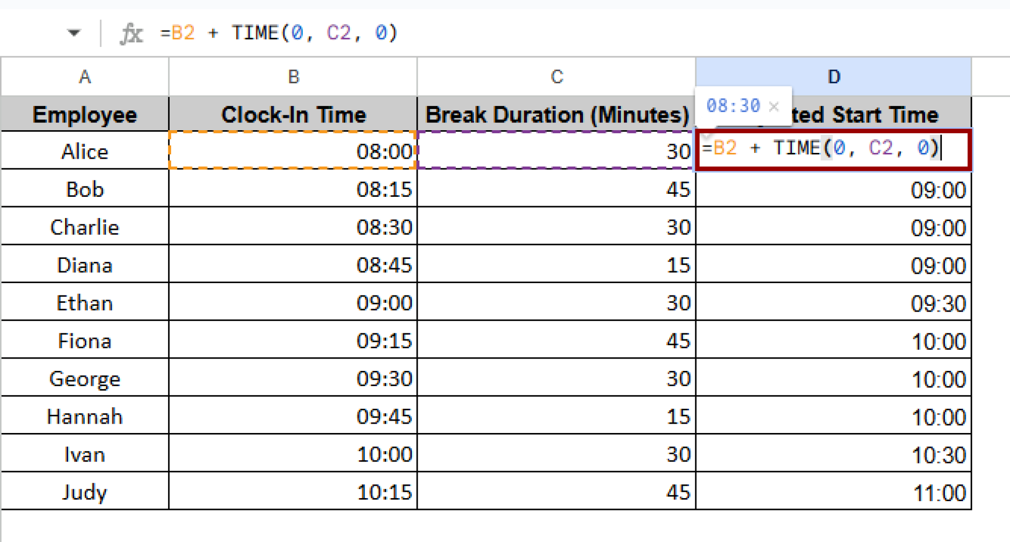 How to Add Minutes to Time in Google Sheets (4 Easy Ways) - Excel Insider