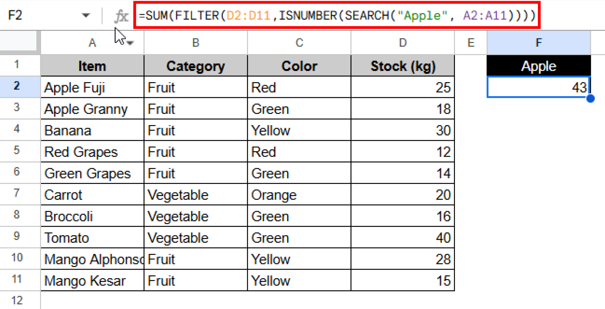 How to Use SUMIF in Google Sheets If Another Cell Contains Text - Excel Insider