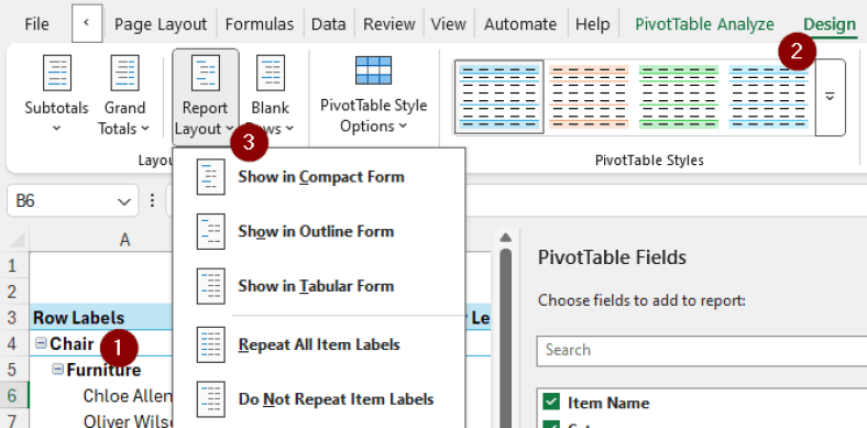 How to Change Pivot Table Layout in Excel (3 Suitable Options) - Excel ...