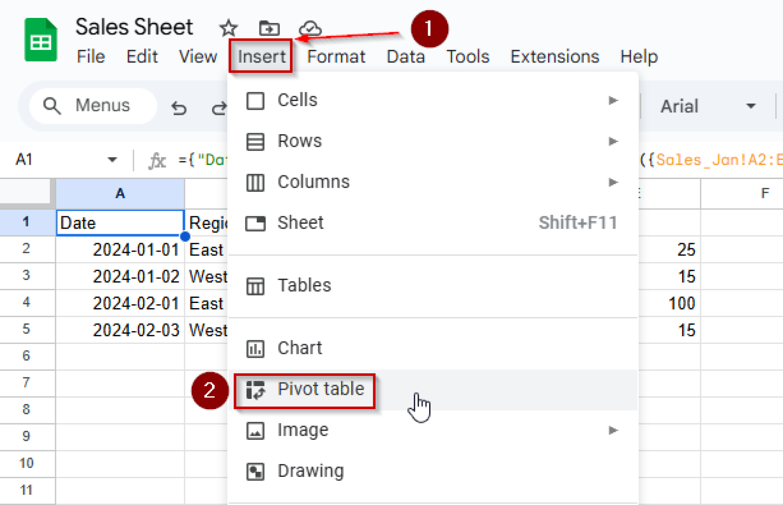 How to Create & Customize a Pivot Table in Google Sheets - Excel Insider