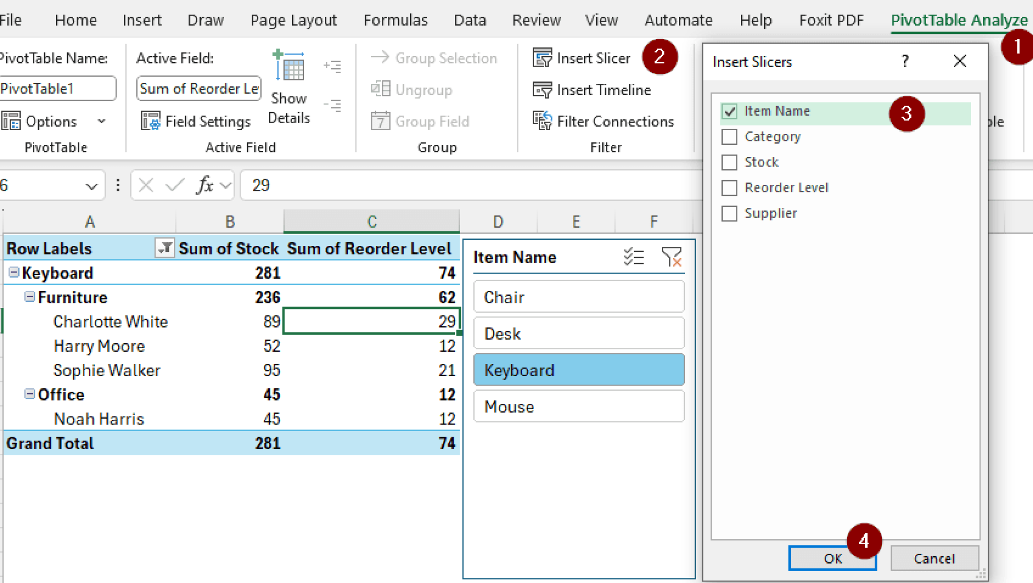 How To Insert Slicer In Excel With Pivot Table With Simple Steps Excel Insider