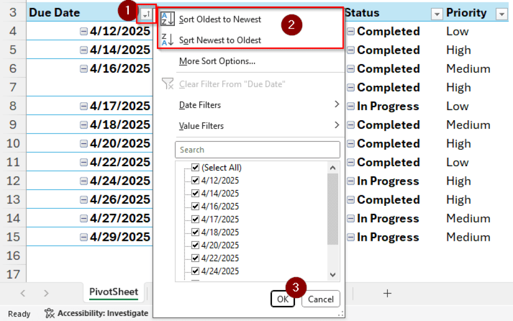 How To Sort Dates In A Pivot Table With Simple And Detailed Steps