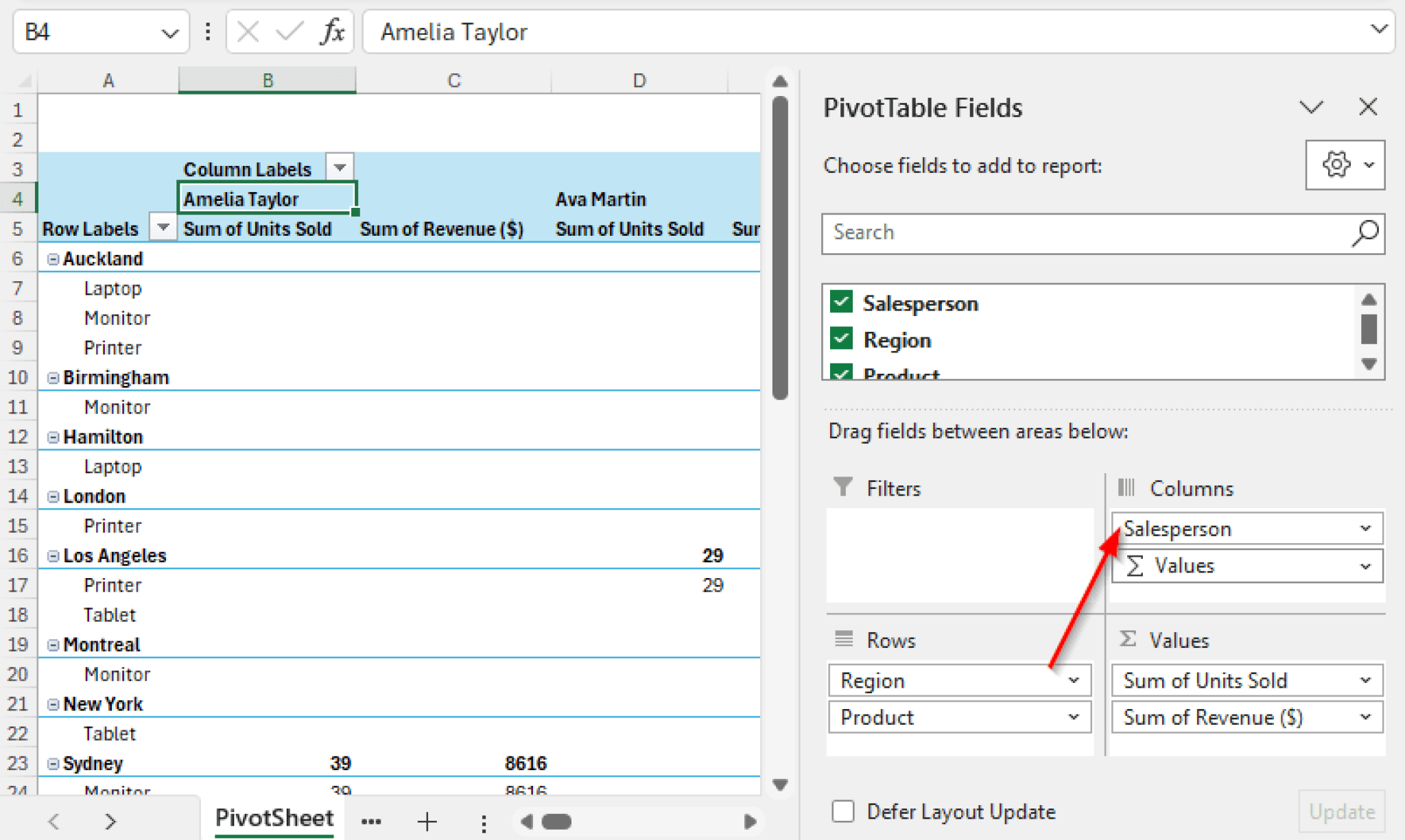 Transfer Pivot Table Row Labels In Separate Columns In Excel Excel
