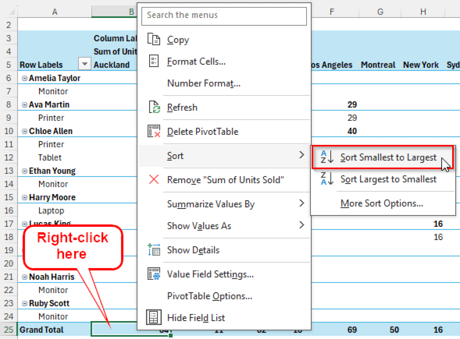 How To Sort Pivot Table By Grand Total Including Vba Excel Insider