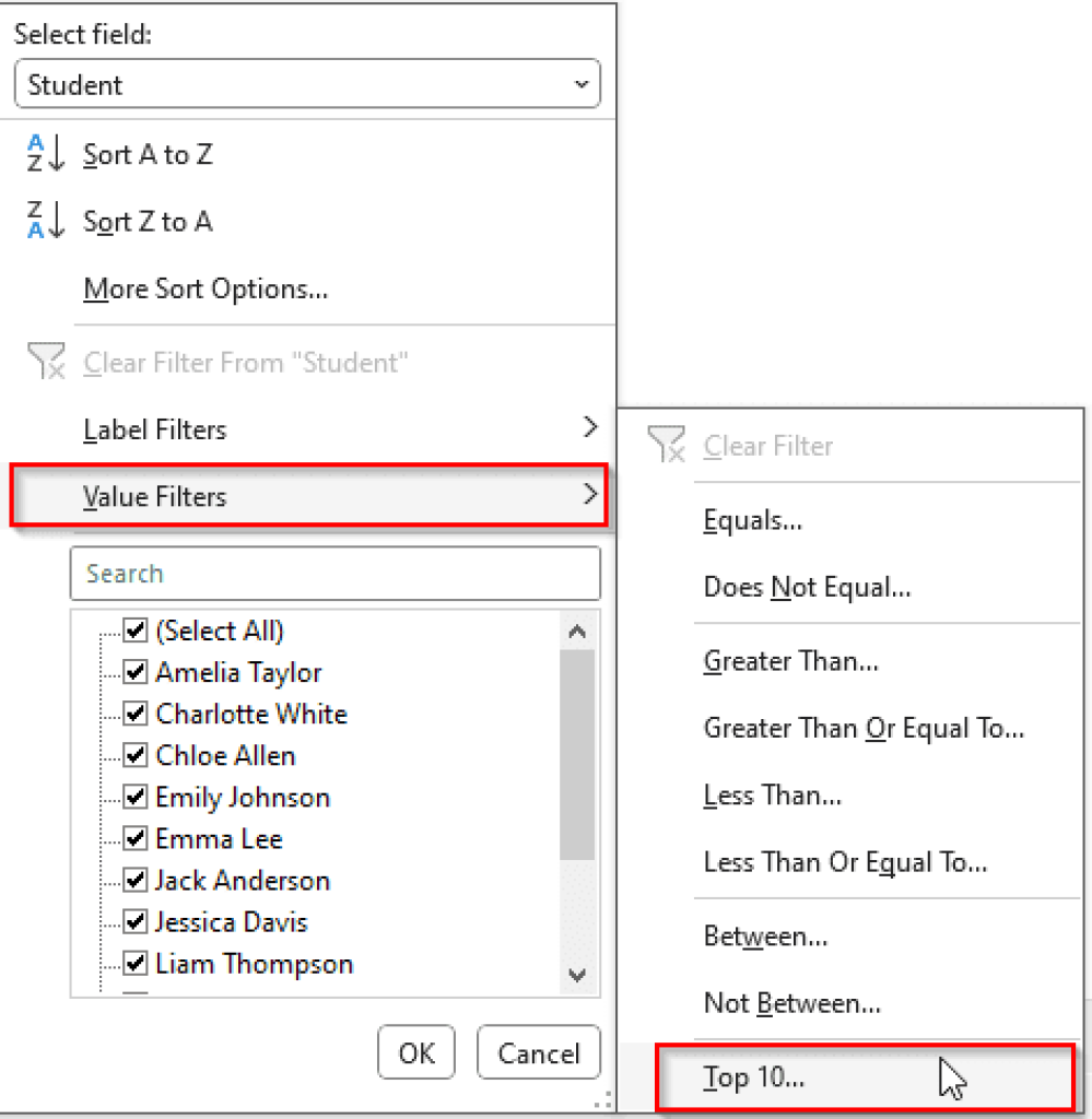 How to Show Top 10 in Pivot Table (with Filter & VBA) - Excel Insider