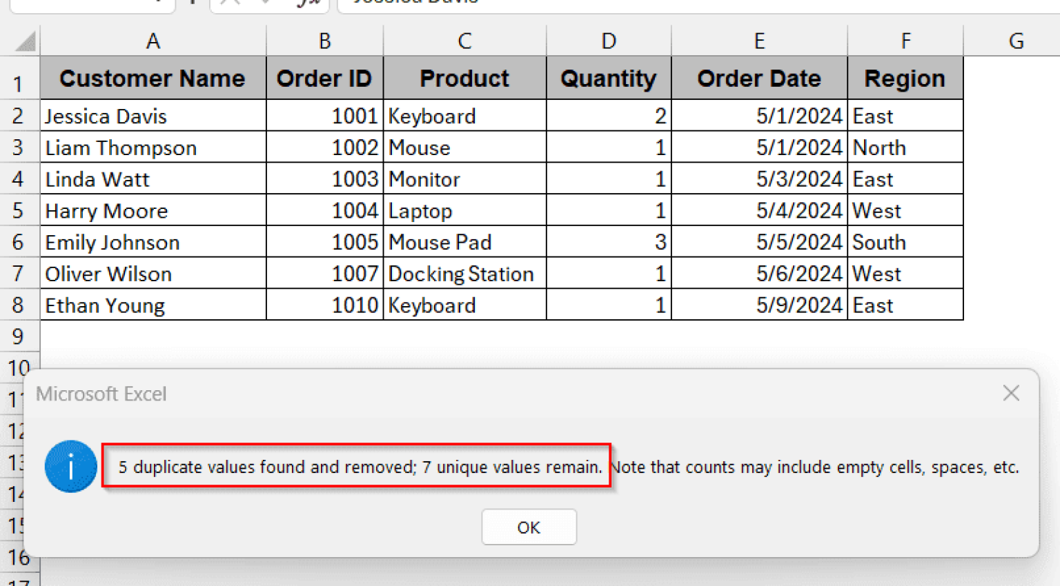 How to Remove Duplicate Rows Based on One Column in Excel - Excel Insider