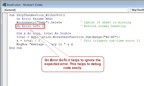 How To Use On Error Goto 0 In Excel Vba For Error Handling Excel Insider