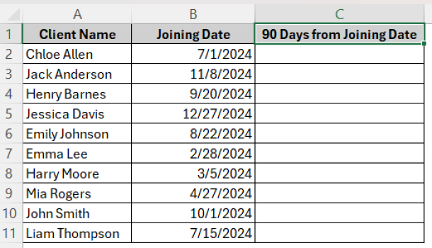 How to Calculate 90 Days From Date in Excel (4 Easy Ways) - Excel Insider