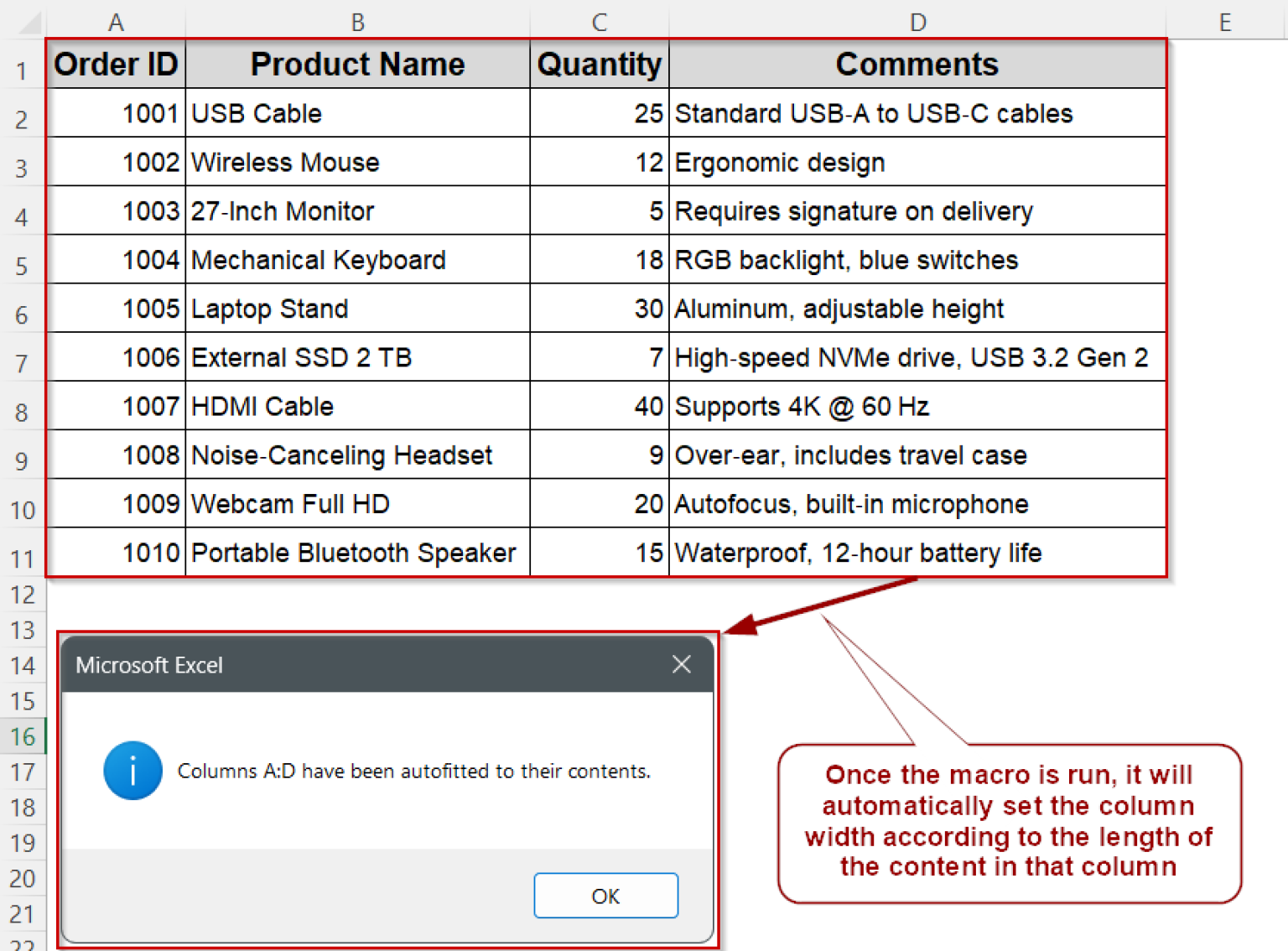 How to Change Column Width in Excel VBA (3 Simple Methods) - Excel Insider