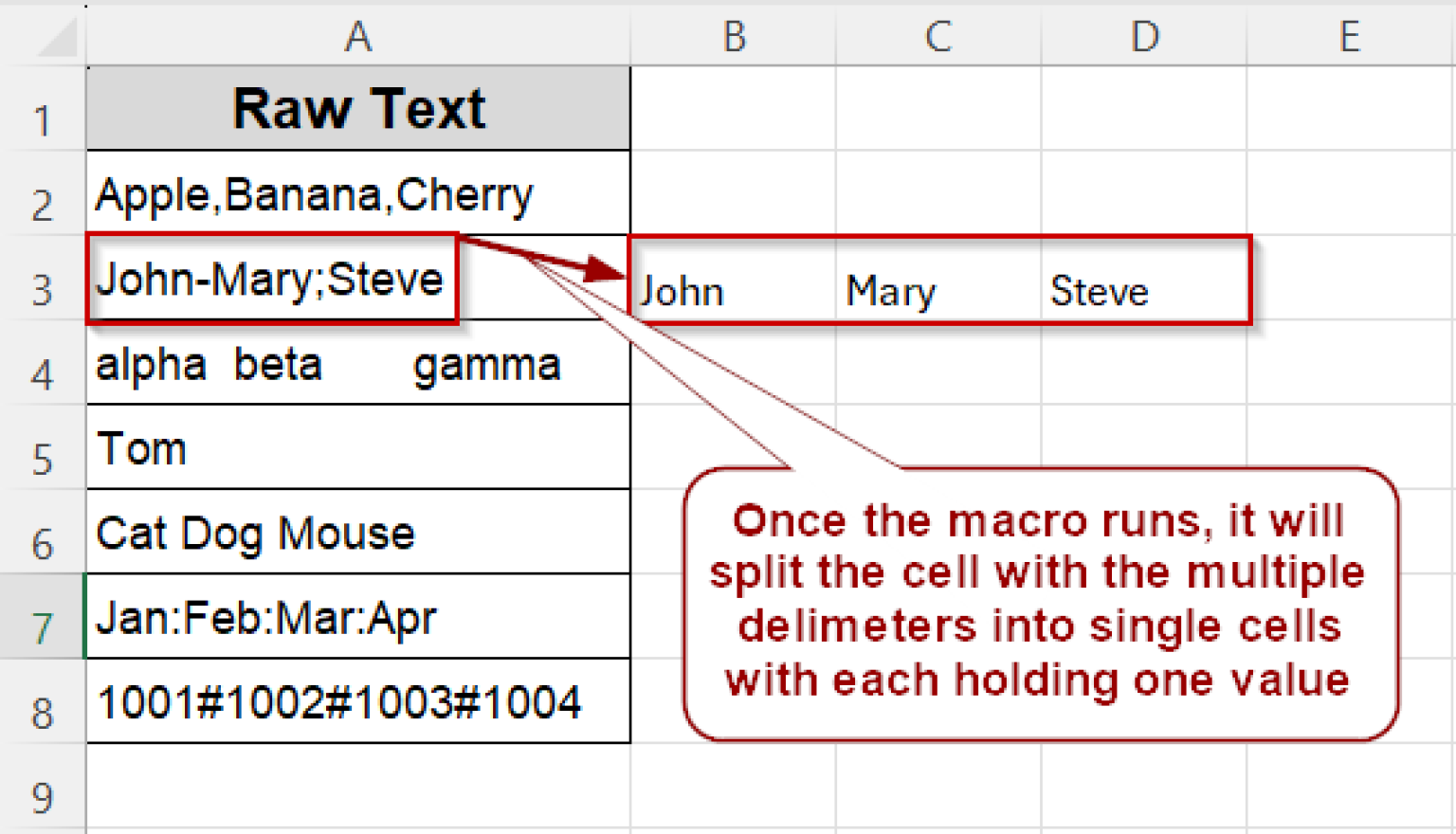 How to Split a String into an Array in Excel VBA (4 Examples) - Excel ... How to Split a String into an Array in Excel VBA (4 Examples) - Excel ...