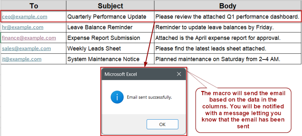 How To Create A Macro To Send Email From Excel Using Vba Excel Insider